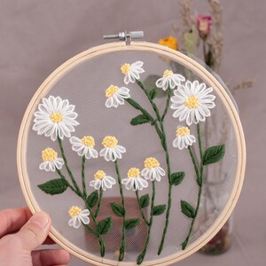 Transparent Plant Embroidery Kit, Beginners DIY Kit, Handmade ...