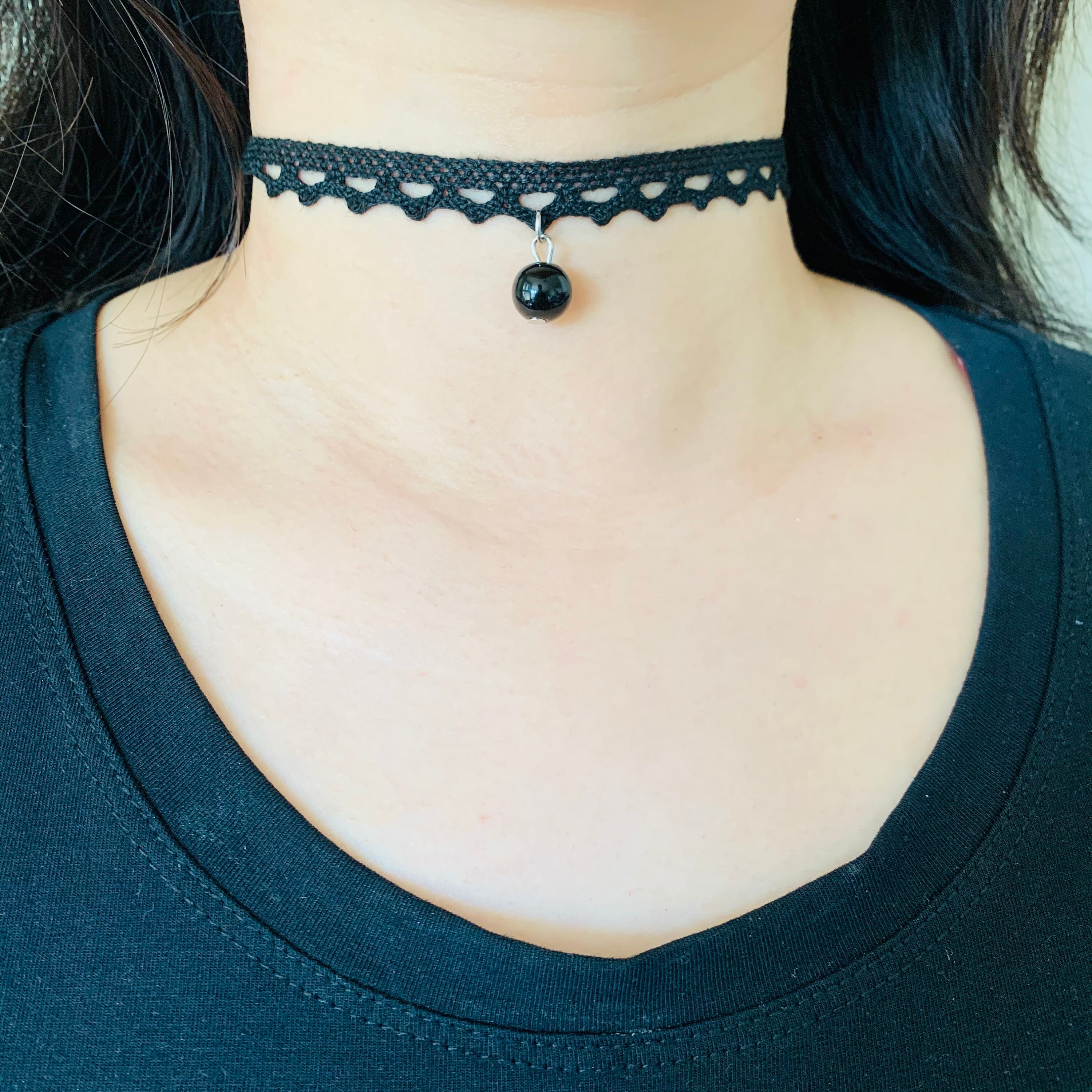 Collar Choker Black Lace Choker Necklace Gothic Punk Rock - Etsy