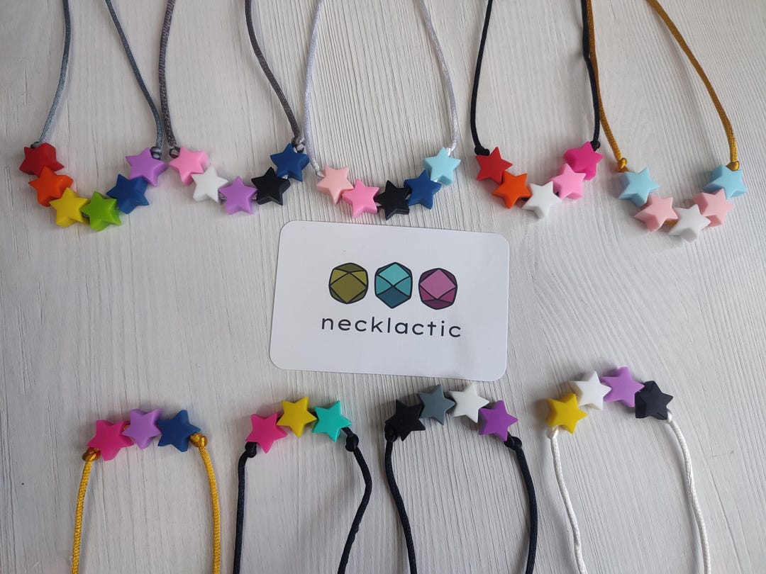 Pride-star - Silicone Necklace - Fidget - Fiddle -sensory Jewellery ...