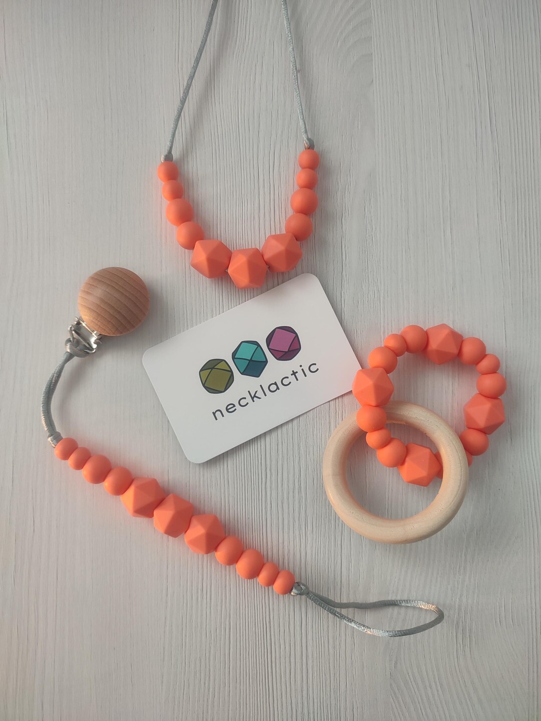 Salmon the Baronmess - Mom Gift Set - Breastfeeding Necklace - Pacifier ...