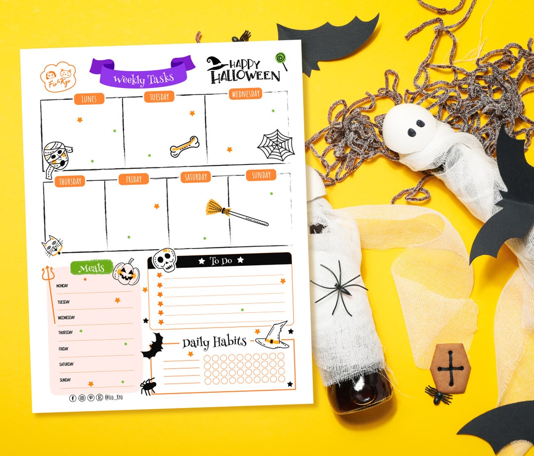 Halloween Funtastic Planner – Printable Fall, October Organizer ...
