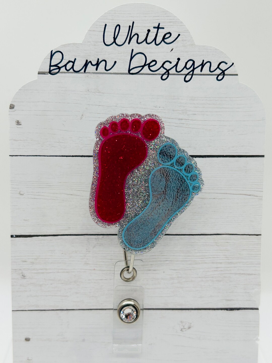Baby Feet Badge Reel; OB; OB Nurse; NICU; Peds; Acrylic Badge Reel ...