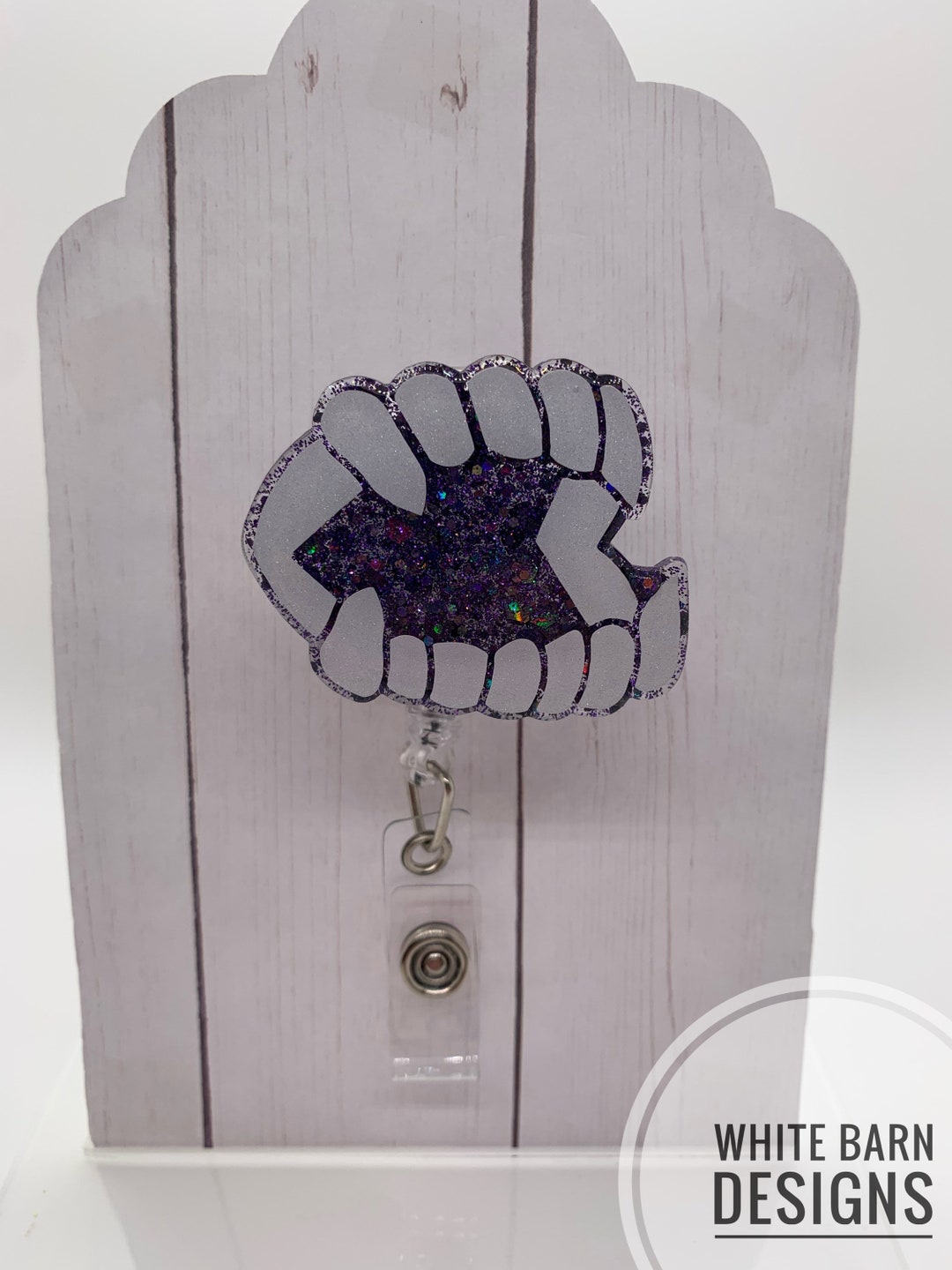 Vampire Teeth Badge Reel; Acrylic Badge Reel; Halloween Badge Reel ...