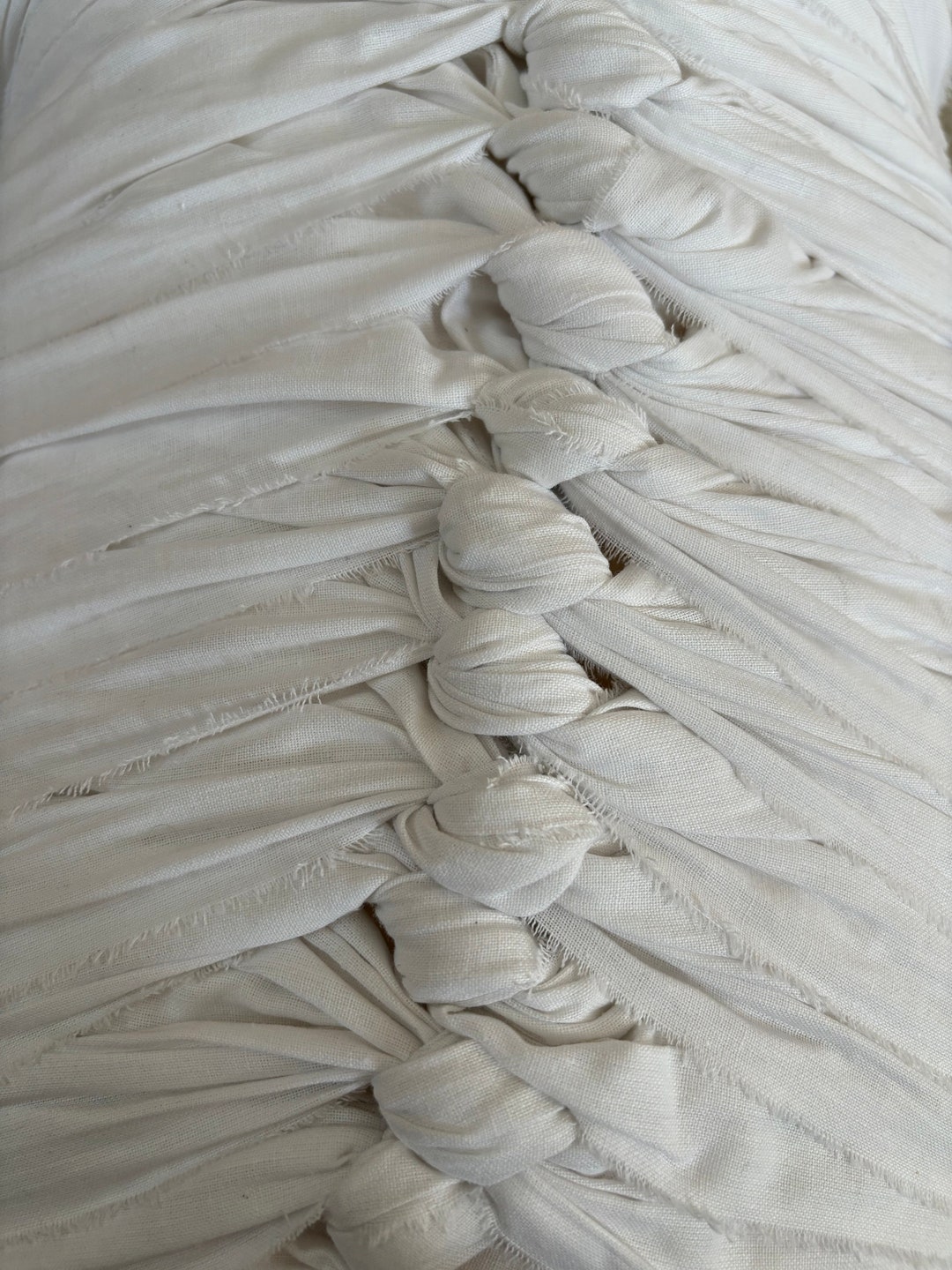 Bengkung Belly Bind in White With Raw Edges - UK Seller - Etsy