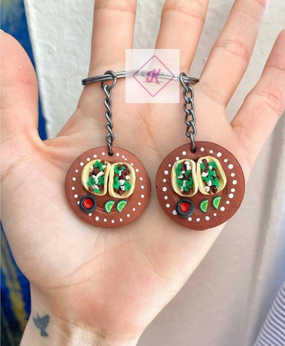 Tacos Keychain, Mexican Keychain, Mexican Tacos, Keychain, Keychains ...