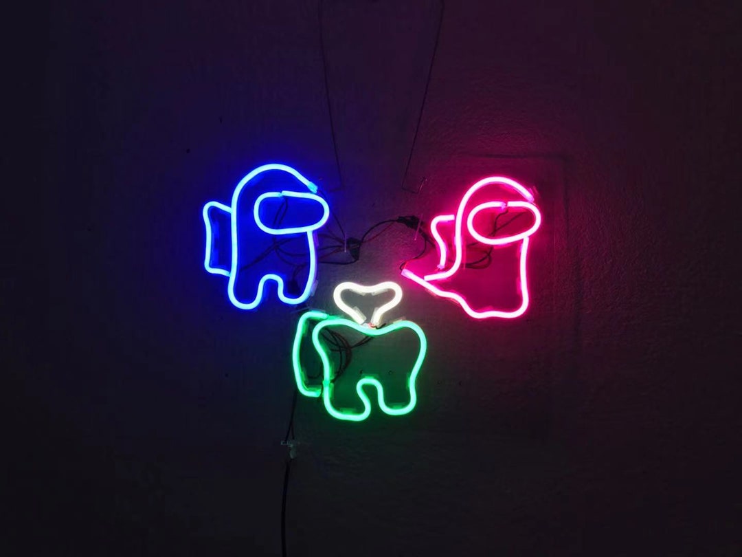Among Us 3 Characters in 1 Design LED Neon Sign for Wall - Etsy