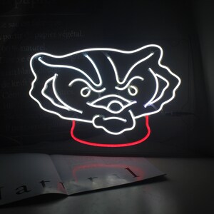 Badgers Neon Sign for March Madness Wall Decoration, Room Decoration ...