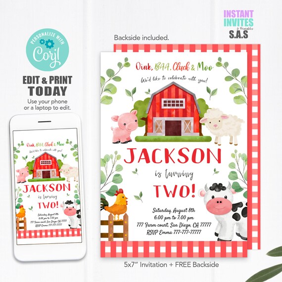 Farm Invitation Farm Invite Instant Download Farm - Etsy