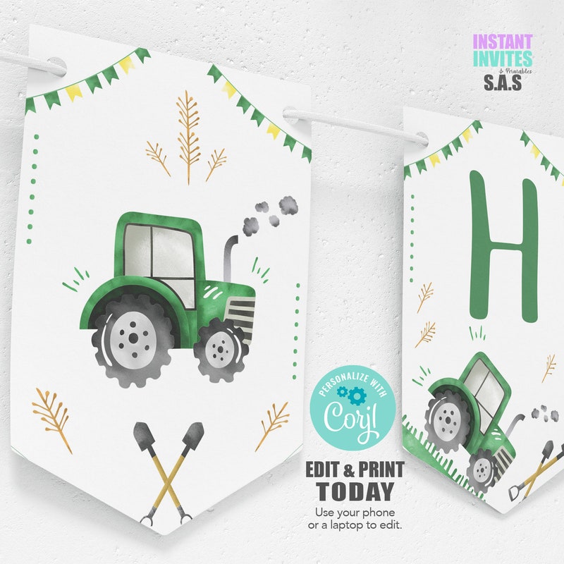 Tractor Banner - Etsy