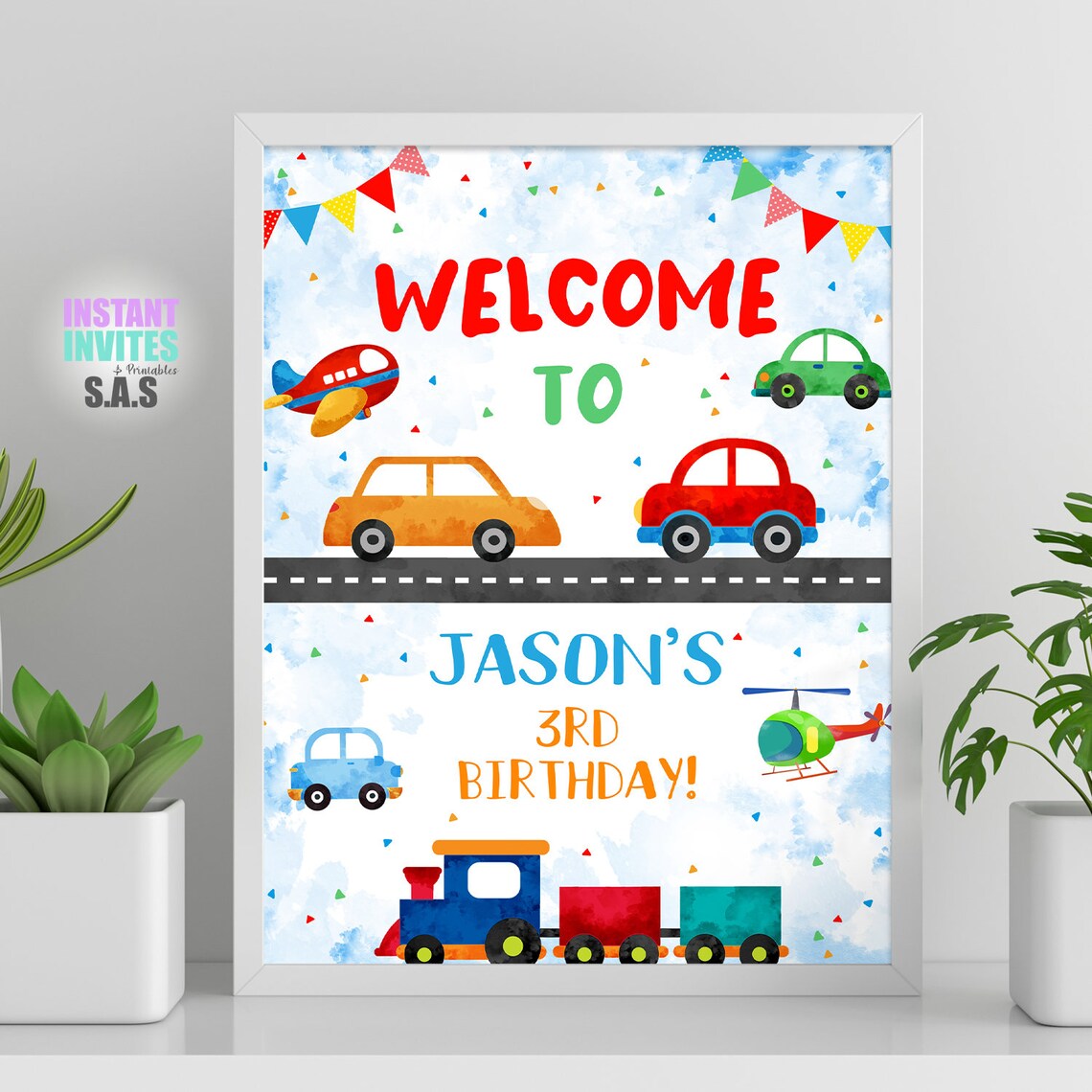 Transport Welcome Sign Transport Birthday Sign Transport701 - Etsy