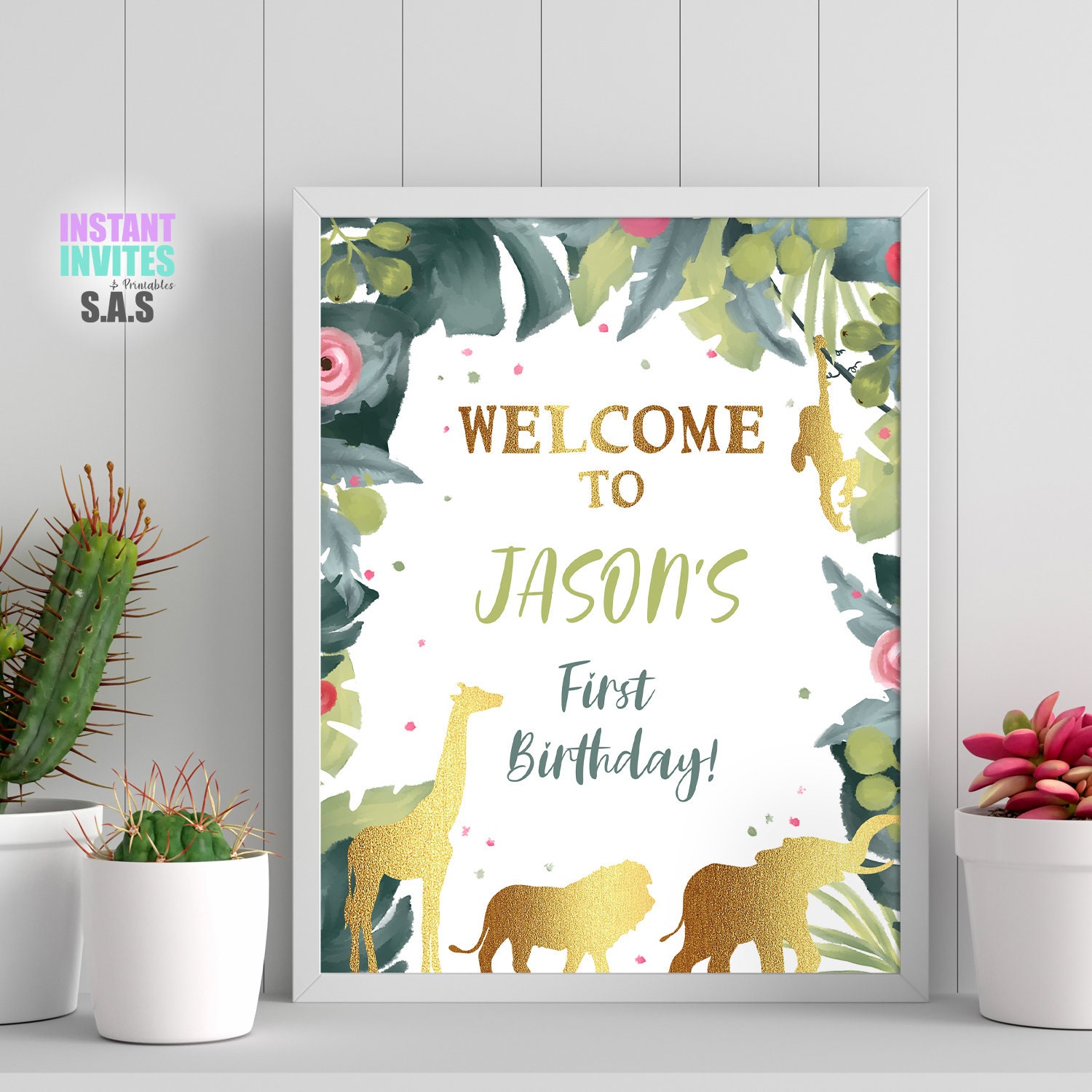 Safari Welcome Sign Safari Birthday Sign Safari709 - Etsy