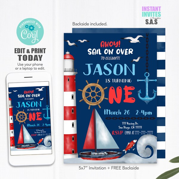 Nautical Invitation - Etsy