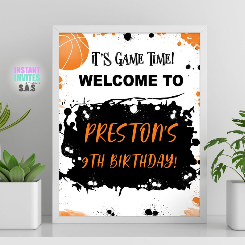 Basketball Welcome Sign Basketball Birthday Sign Basketball - Etsy