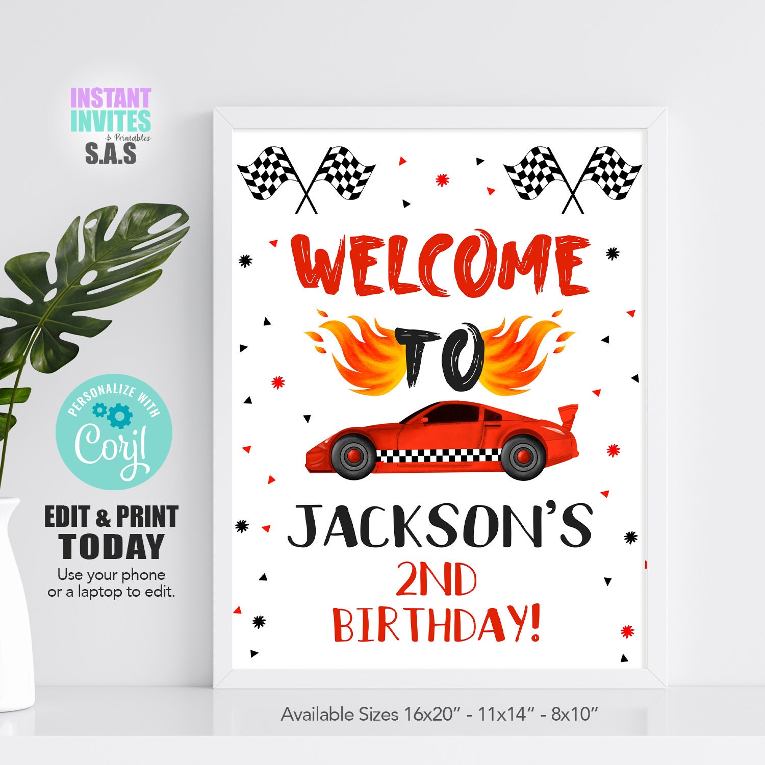 Racing Welcome Sign Racing Birthday Sign Racing703 - Etsy