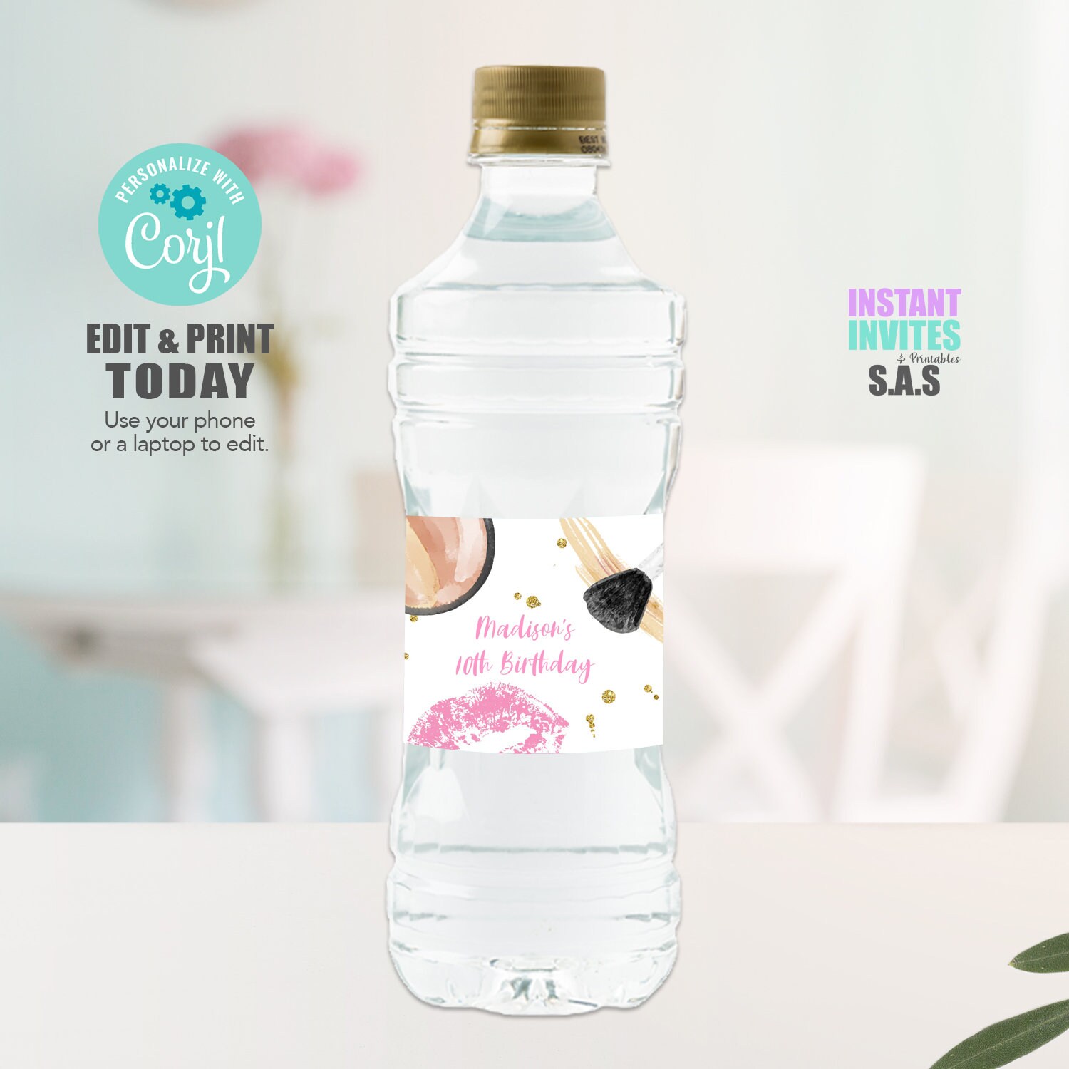 Spa Water Labels Spa Party Labels Spa Water Bottle Labels - Etsy