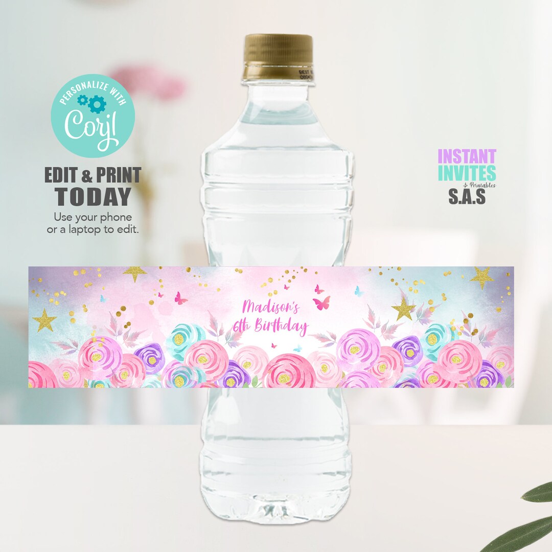 Fairy Water Labels, Fairy Party Labels, Fairy Water Bottle Labels ...