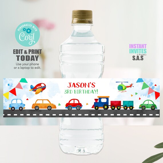 Transport Water Labels Transport Party Labels Transport | Etsy