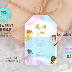Fairy Tags, Fairy Birthday Tags, Fairy Favor Tags, Fairy712 - Etsy