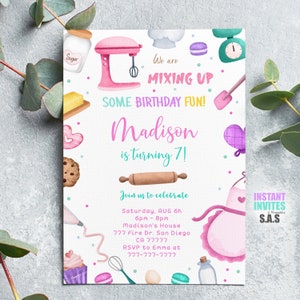 Baking Invitation, Baking Invites, Instant Download Baking Invites ...