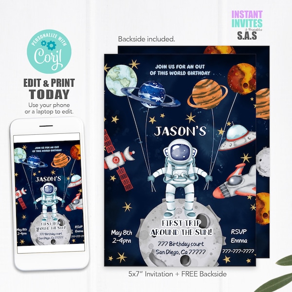 Space Invites - Etsy