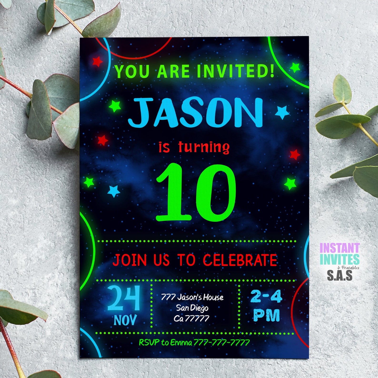 Boy Birthday Invitation Boy Birthday Invites Instant - Etsy