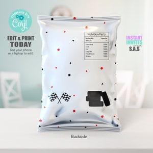 Racing Chip Bag Labels, Two Fast Chip Bags, Racing Chip Bag, Racing703 ...