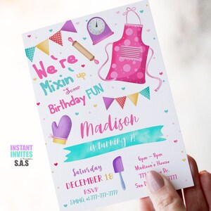 Baking Invitation, Baking Invites, Instant Download Baking Invites ...