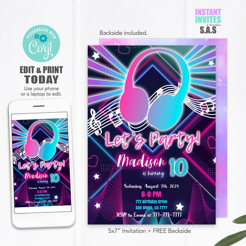 Music Invitations - Etsy
