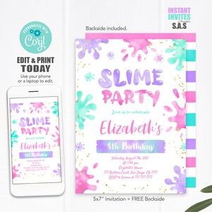 Slime BINGO Game / Printable Bingo Cards / Slime Party Game / - Etsy Canada