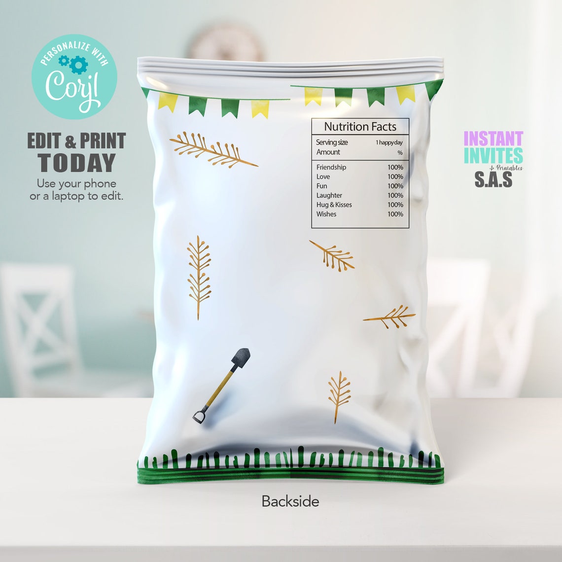 Tractor Chip Bag Labels Tractor Chip Bags Tractor Chip Bag | Etsy