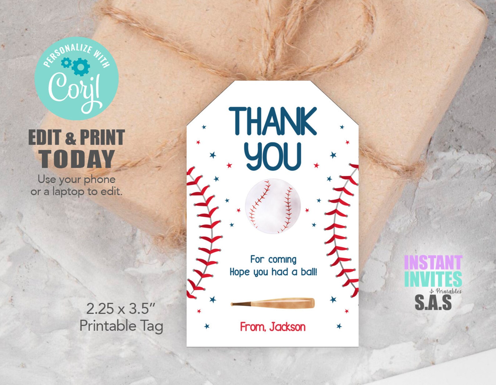 Baseball Tags Baseball Birthday Tags Baseball Favor Tags - Etsy