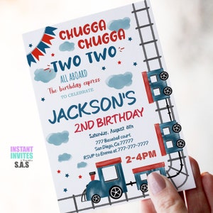 Train Invitation, Train Invites, Instant Download Train Invitations ...