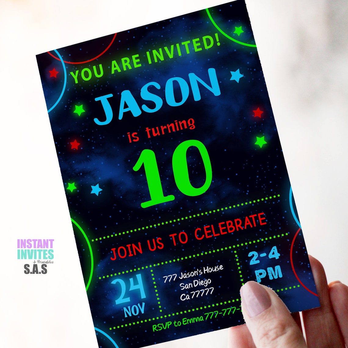 Boy Birthday Invitation Boy Birthday Invites Instant - Etsy