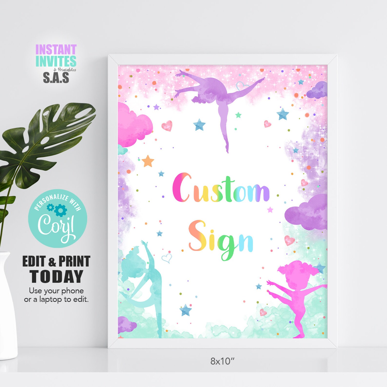 Gymnastics Custom Sign Gymnastics Party Custom Sign - Etsy