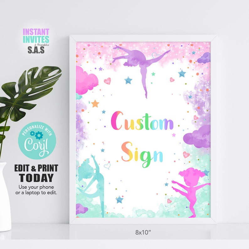 Gymnastics Custom Sign Gymnastics Party Custom Sign - Etsy