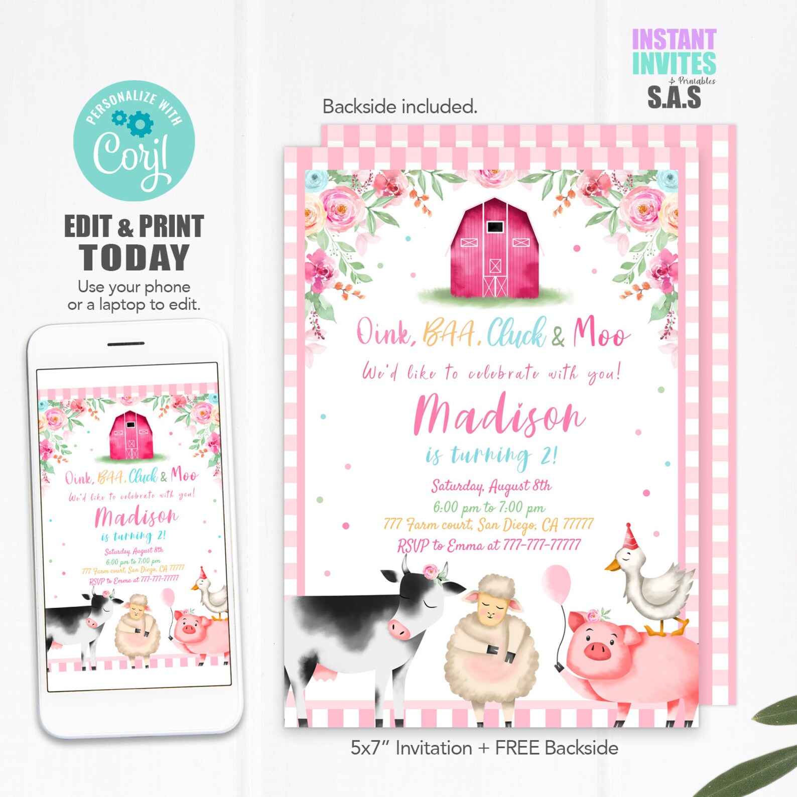 Farm Invitation Farm Invite Instant Download Farm | Etsy