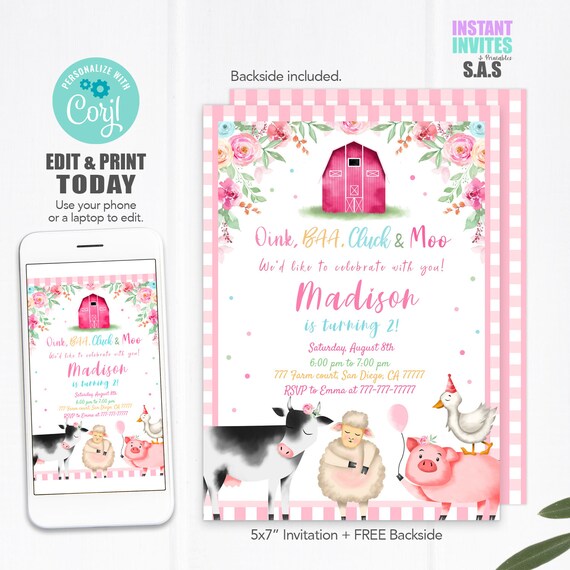 Farm Invitation Farm Invite Instant Download Farm - Etsy
