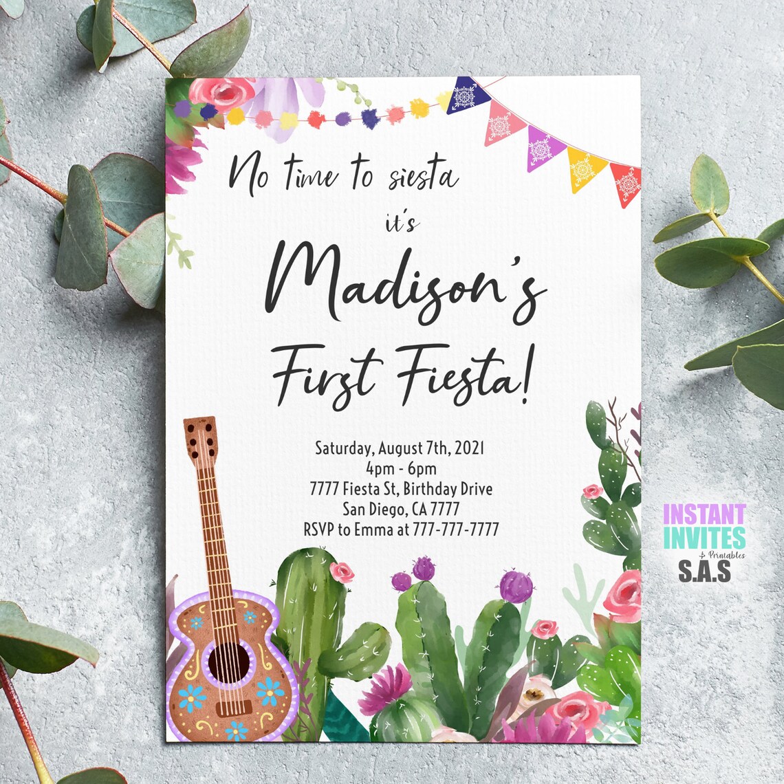 Fiesta Invitation Fiesta Invites Instant Download Fiesta - Etsy