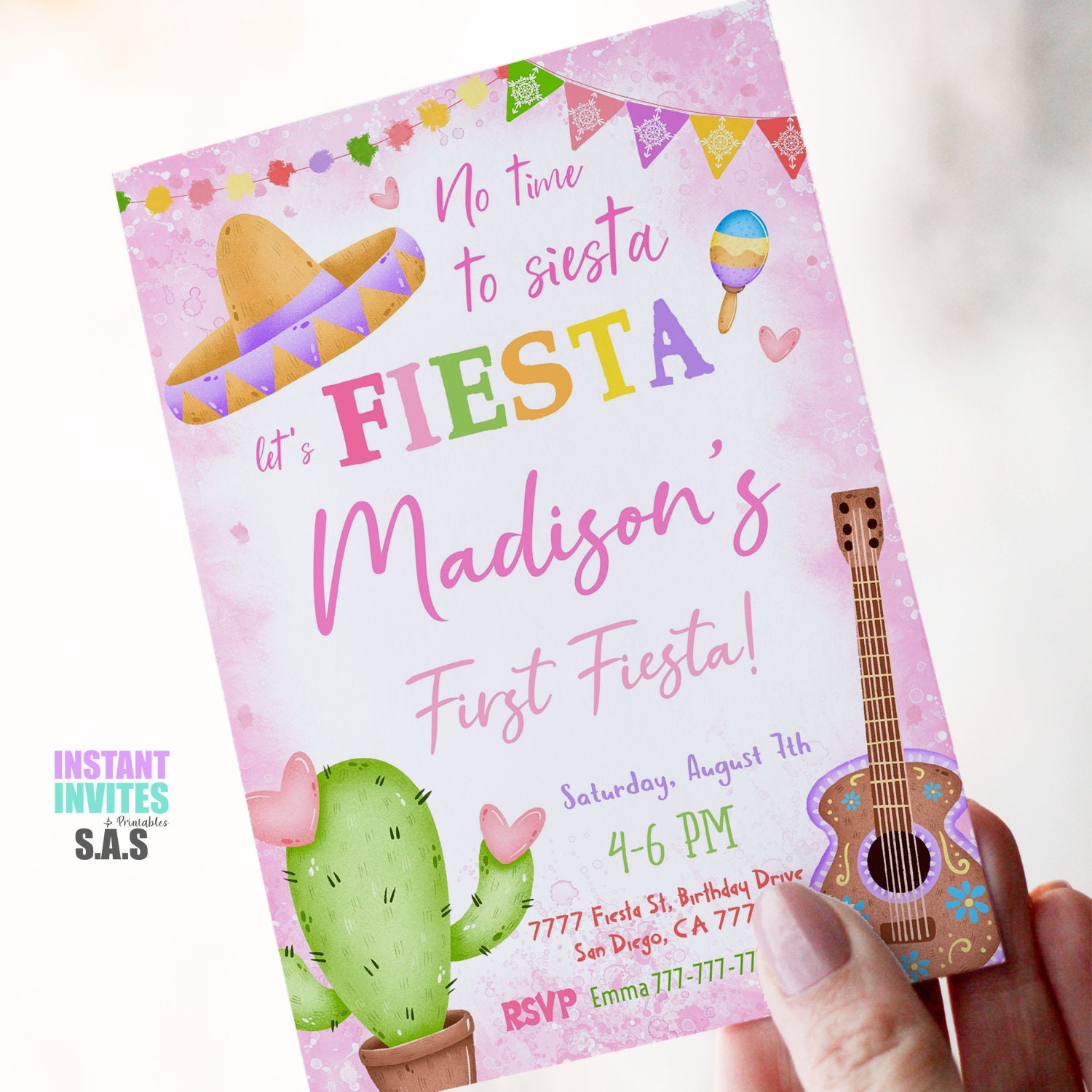 Fiesta Invitation Fiesta Invites Instant Download Fiesta - Etsy