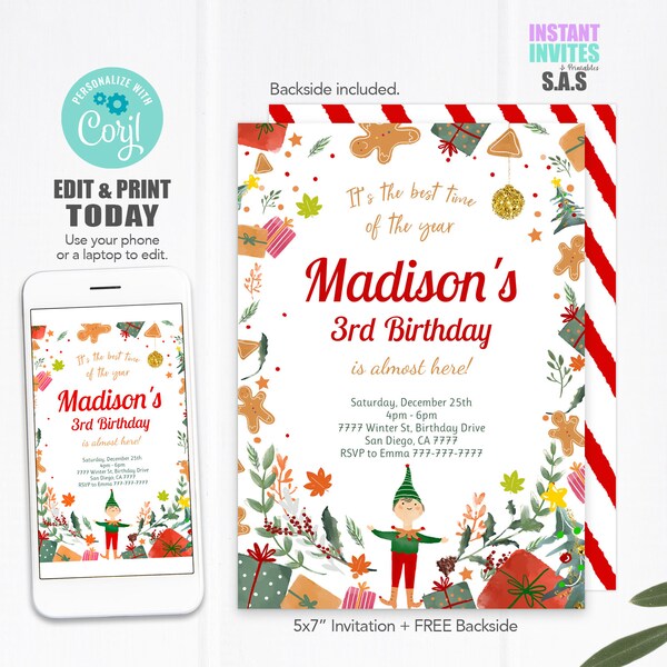 Elf Invitation - Etsy