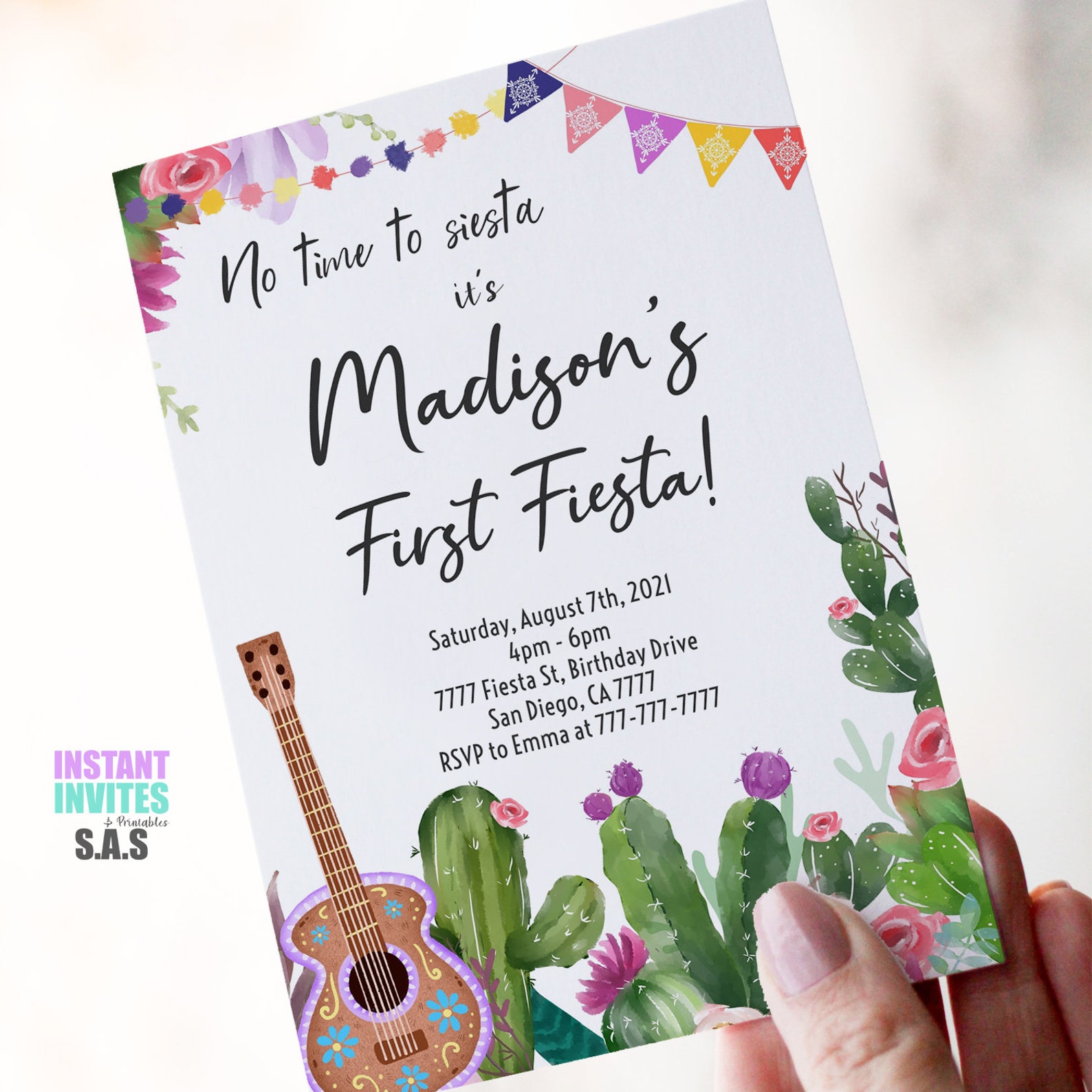 Fiesta Invitation Fiesta Invites Instant Download Fiesta - Etsy