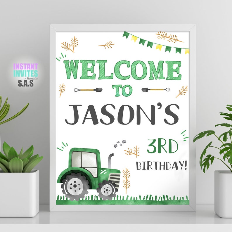 Tractor Welcome Sign Tractor Birthday Sign Tractor701 - Etsy