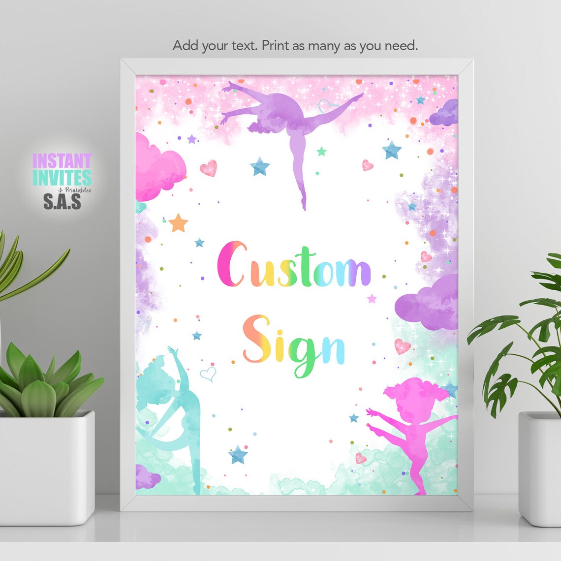 Gymnastics Custom Sign Gymnastics Party Custom Sign - Etsy