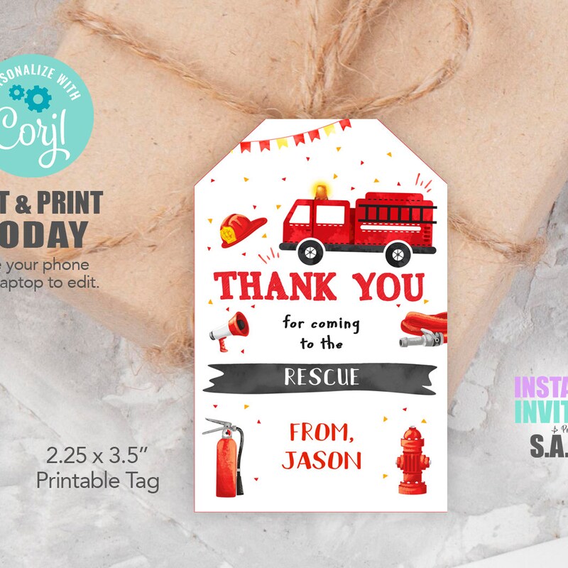 Fire Truck Favors - Etsy