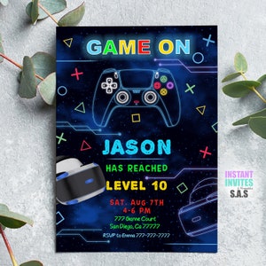 VR Invitation, Virtual Reality Games Invites, Instant Download VR ...