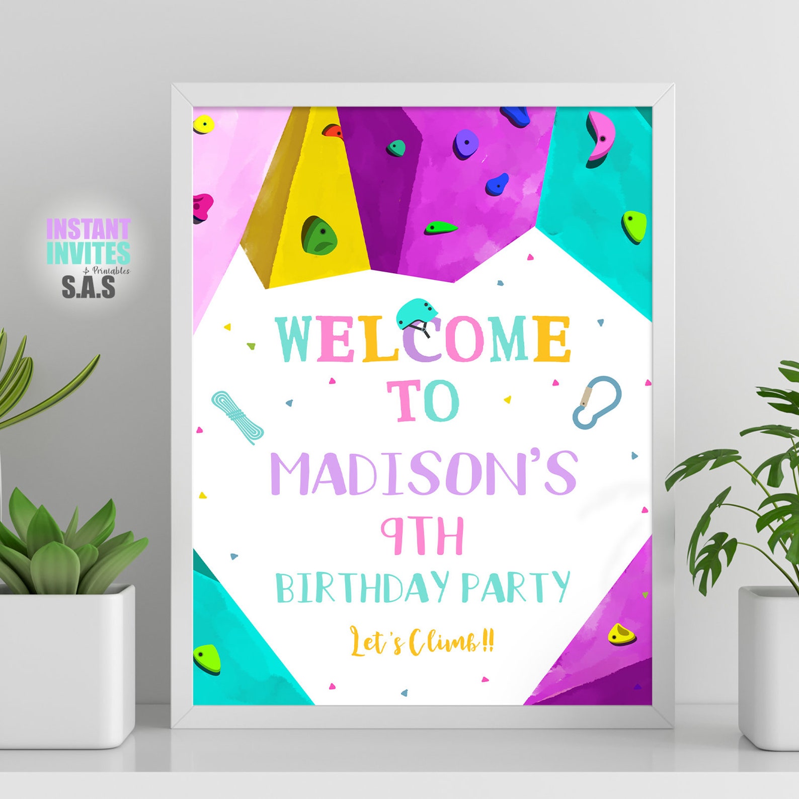 Rock Climbing Welcome Sign Rock Climbing Birthday Sign - Etsy