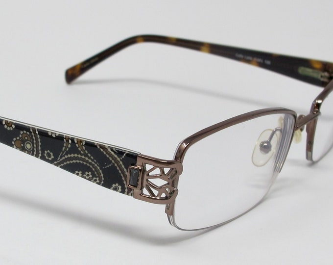 Vera Bradley 3030 Caffe Latte Black & Brown Paisley Glasses Eyeglasses ...