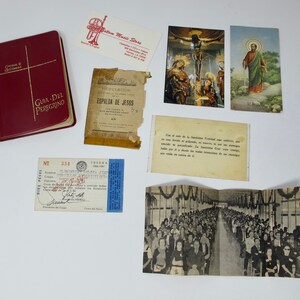 1965 Inscribed Spanish Catholic Missal With Previous Owner's Ephemera ...