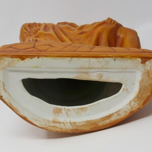 10.5" Burnt Sienna Ceramic Pieta Sculpture Virgin Mary With Body of ...