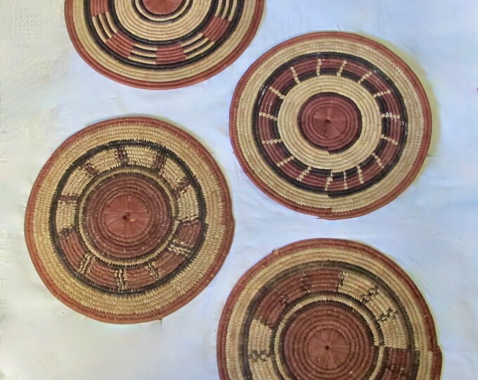 Southwestern Native American Hand-woven Straw Mats (set of 4) - Etsy